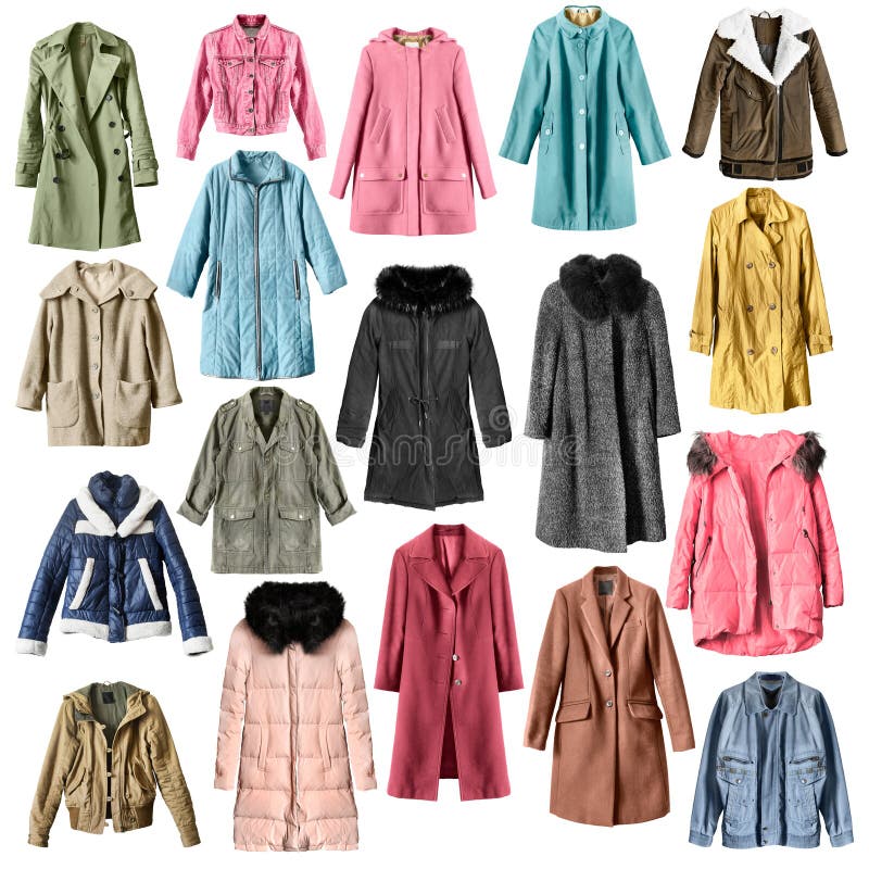 Coats and jackets isolated stock image. Image of garment - 144887127