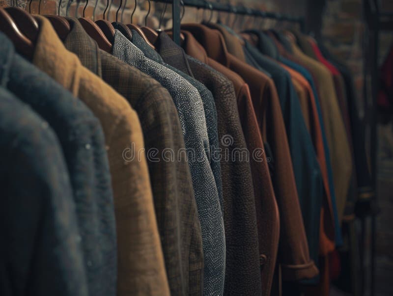 Coats and Jackets on Rack stock image. Image of rack - 377385349
