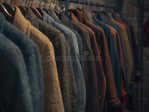 Coats and Jackets on Rack stock image. Image of rack - 377385349
