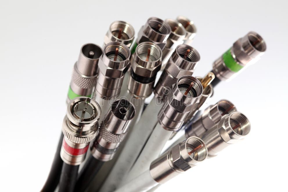 Coax connectors stock photo. Image of color, catv, holding - 16594480