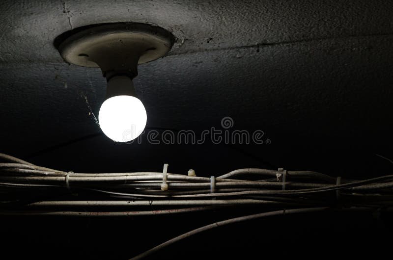Coax Television Cables and a Light Bulb Stock Photo - Image of bulb ...