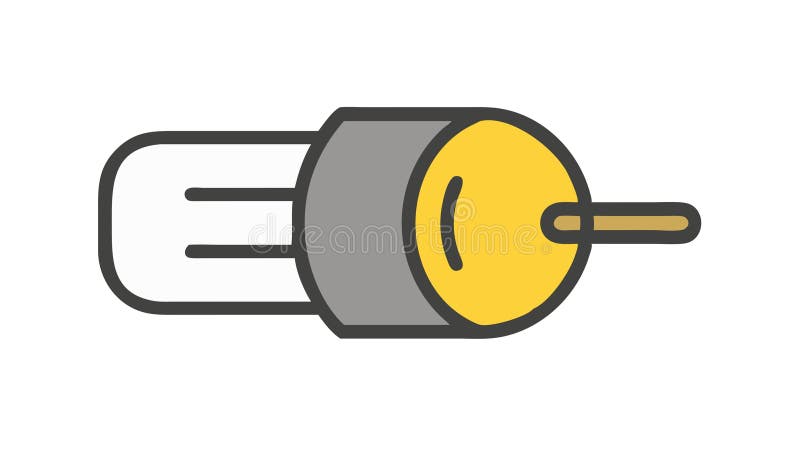 Coaxial Cable Connector Icon Electronic Signal Graphic, Vector Design ...