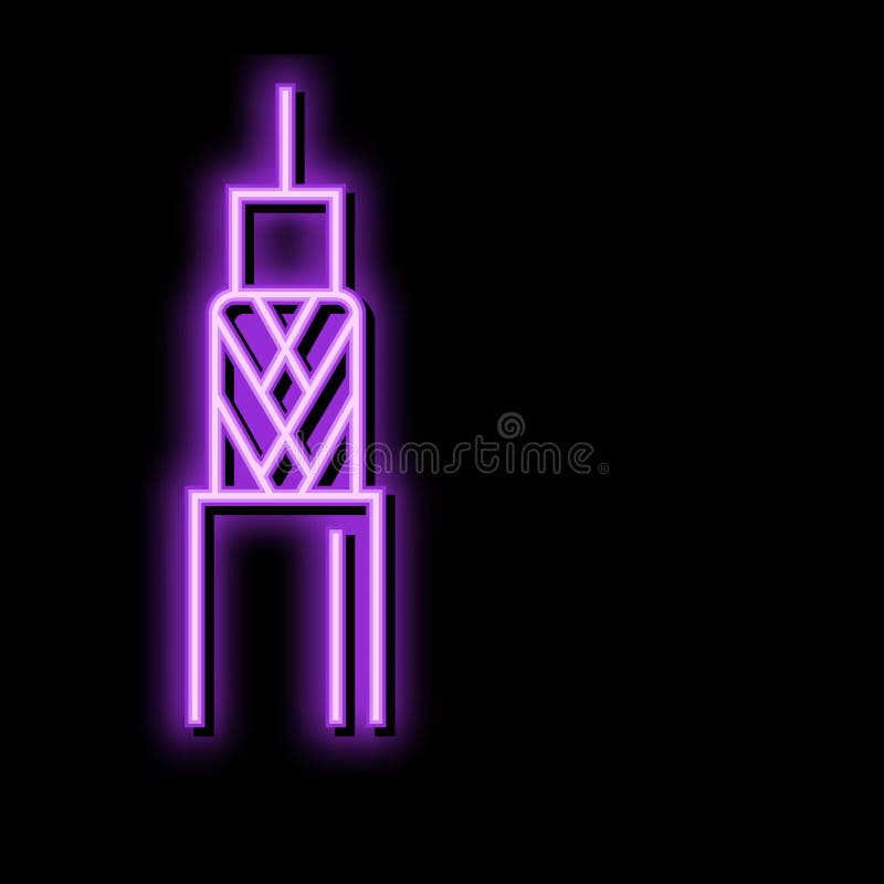 Coaxial Cable Wire Neon Glow Icon Illustration Stock Illustration ...