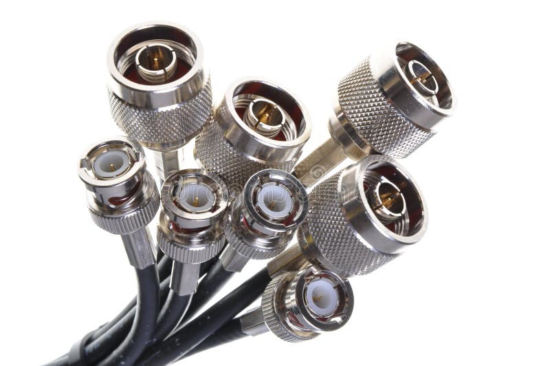 Coax connectors stock photo. Image of color, catv, holding - 16594480