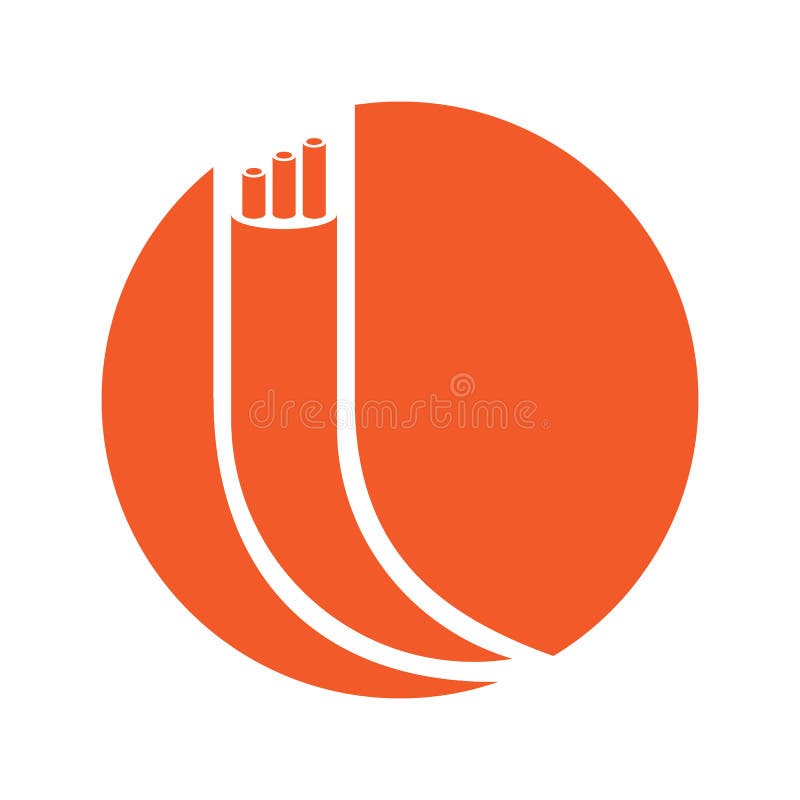 Coaxial Digital Red Cable Logo Isolated on White Background Stock ...