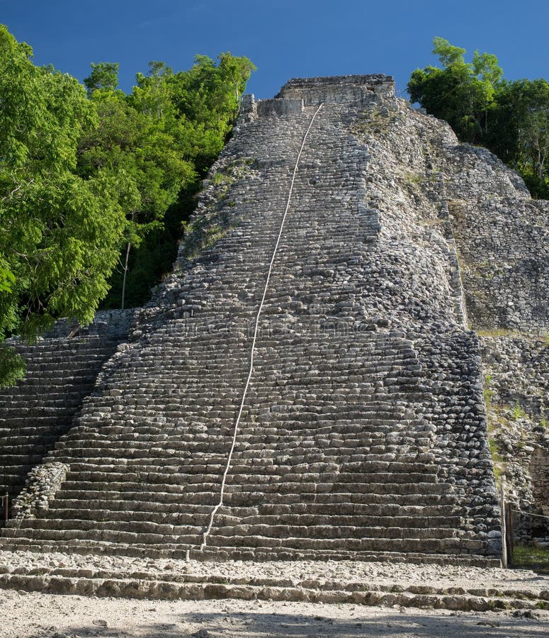 Coba Mayan pyramid stock photo. Image of steps, pyramid - 48010366
