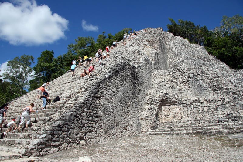 Coba Mayan temple editorial stock photo. Image of culture - 18218853