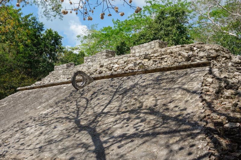 Coba Ruins Archaeological Site. Ancient Mayan Ruins in Mexico Stock ...