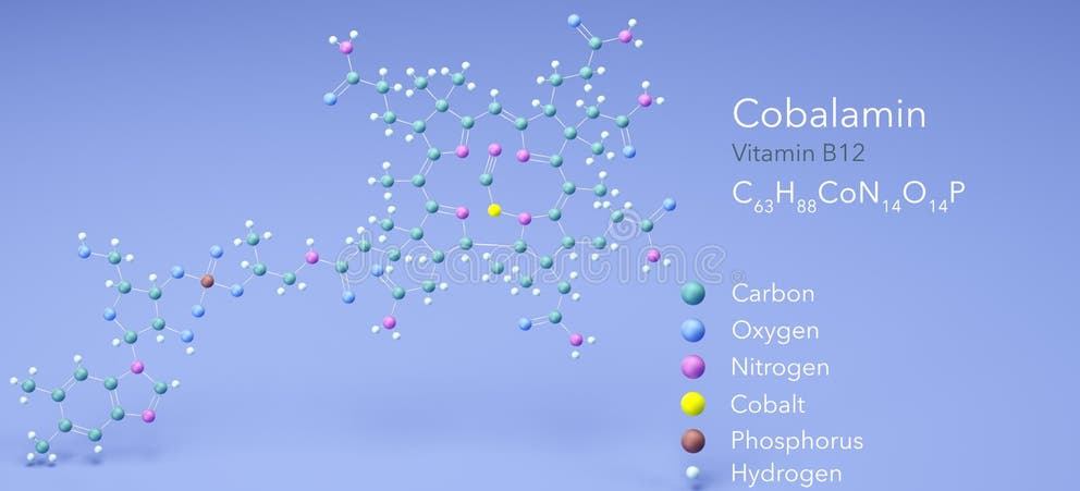 Cobalamin, Vitamin B12, Molecular Structures, 3d Model, Structural ...