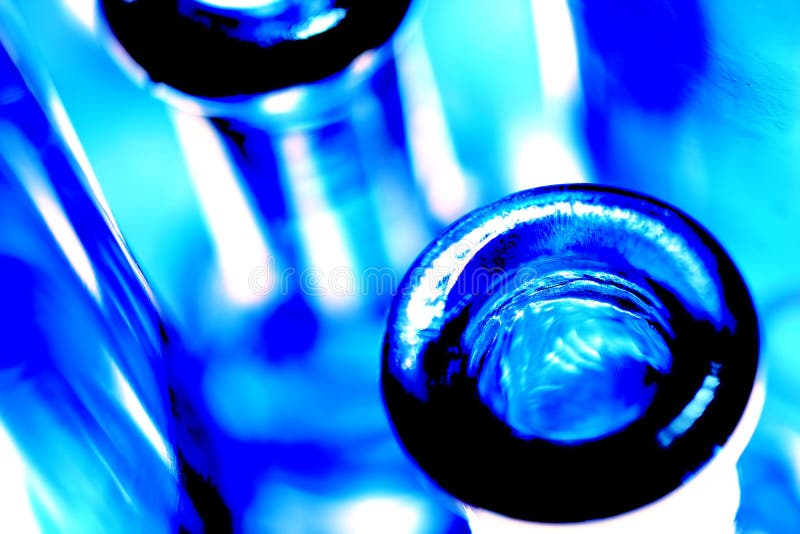Cobalt Blue Bottles stock image. Image of thirst, hydrate - 1906241