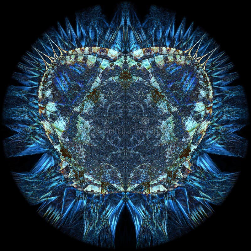 Cobalt Blue Creative Shape on a Plain Background Stock Illustration ...