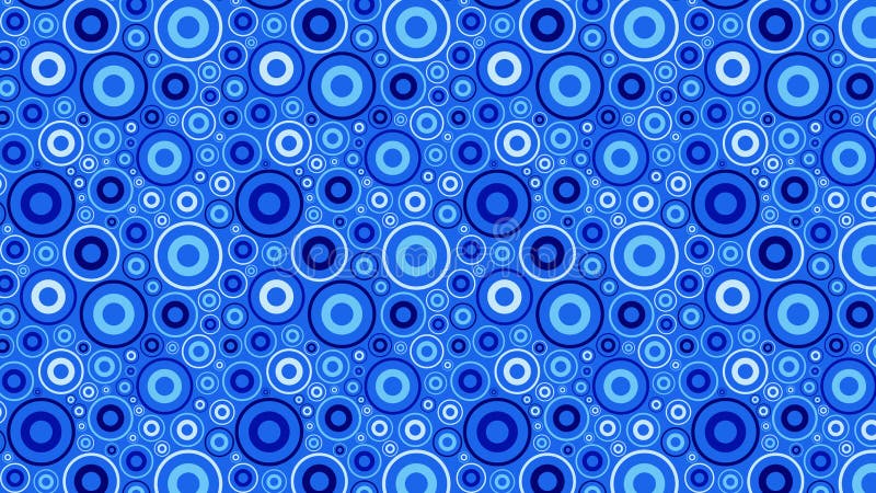 Cobalt Blue Seamless Overlapping Circles Pattern Vector Illustration Stock Photo - Image of ...