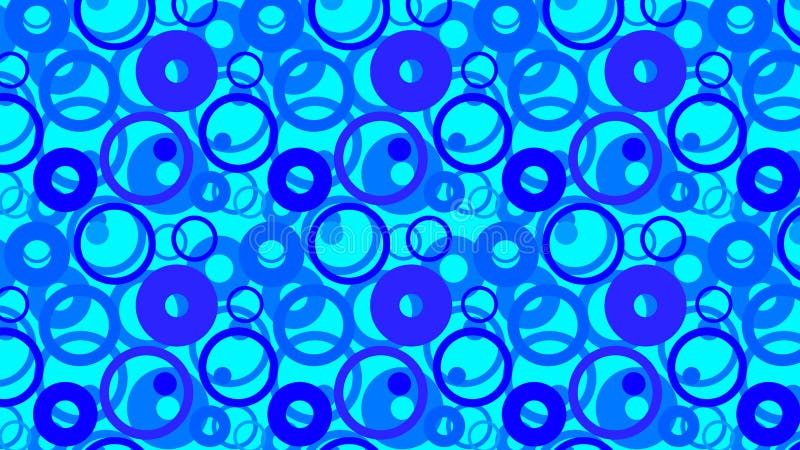 Blue Overlapping Concentric Circles Background Pattern Vector Image ...