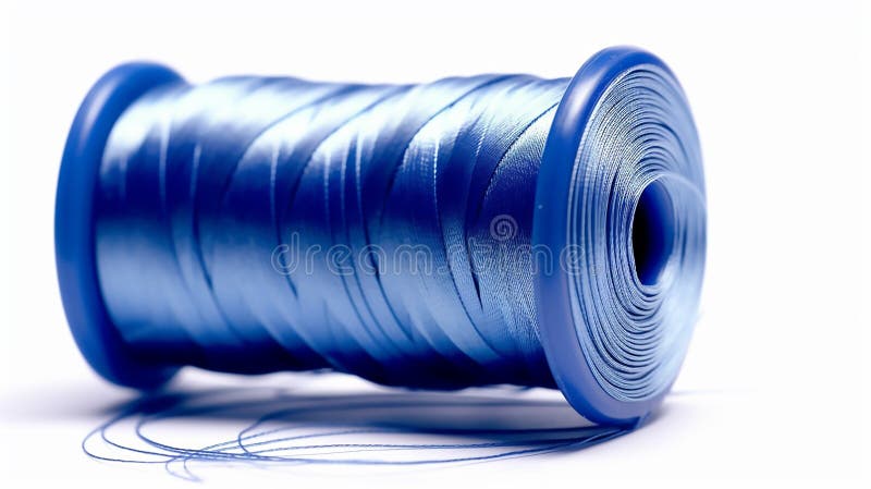 Cobalt Blue Sewing Thread Coils Stock Illustration - Illustration of ...