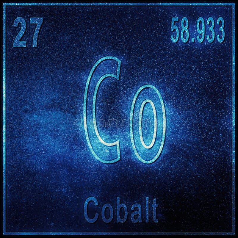 Cobalt Chemical Element, Sign with Atomic Number and Atomic Weight ...