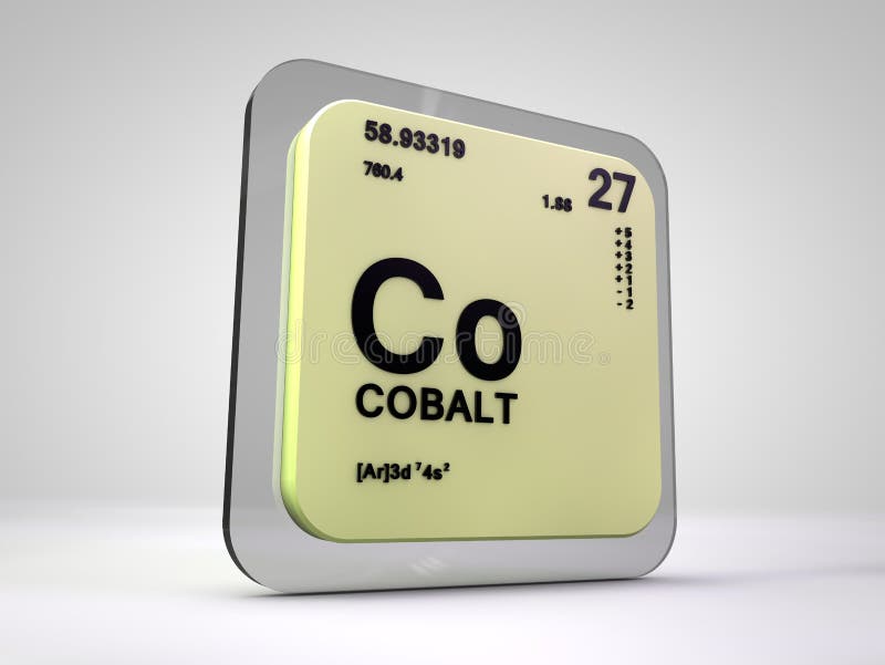 Cobalt - Co - Chemical Element Periodic Table Stock Illustration ...