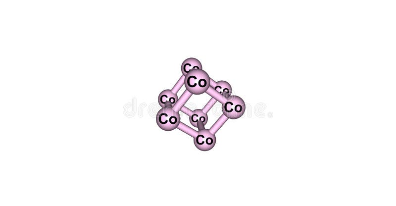 Cobalt Crystal Structure Isolated on White Stock Illustration ...