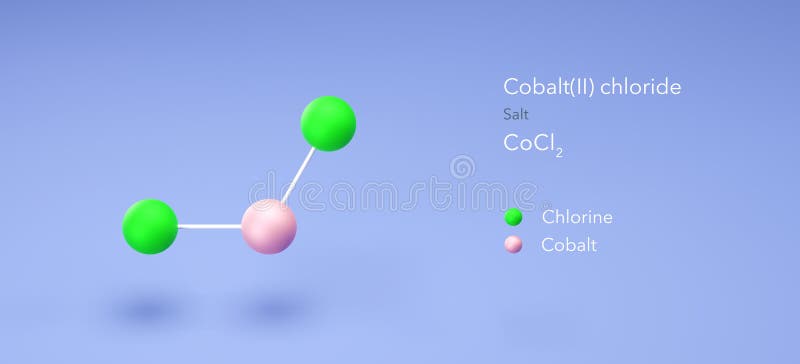 Cobalt(ii) Chloride Molecule, Molecular Structures, Chlorides, 3d Model ...
