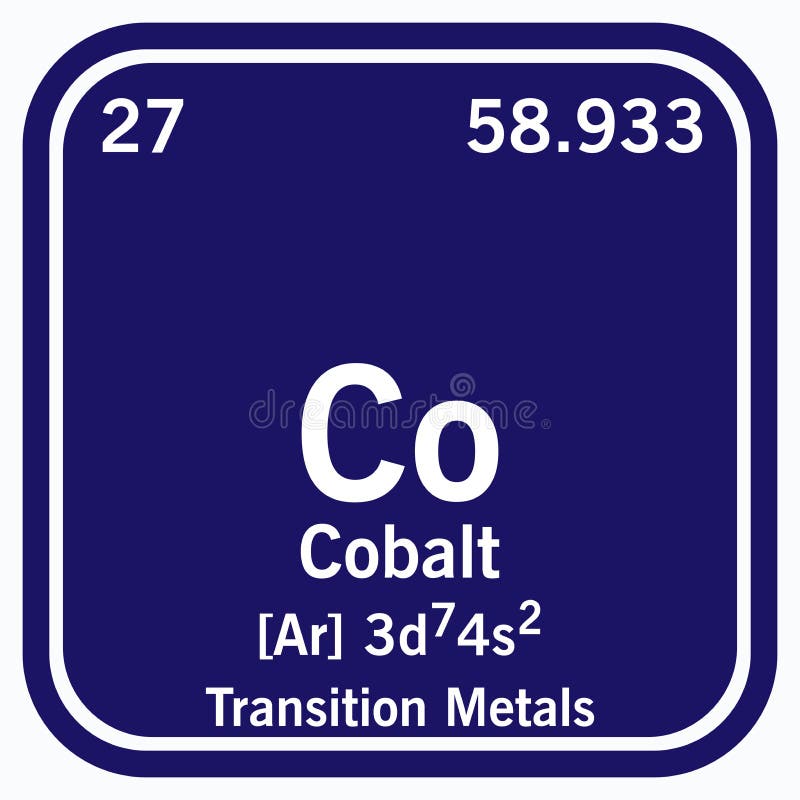 Cobalt Periodic Table of the Elements Vector Illustration Stock Vector ...