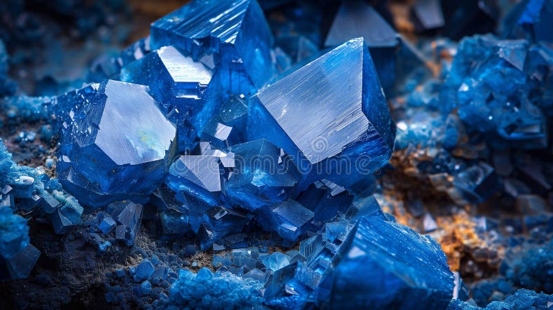 Cobalt Stone. Artificial Stones with Crystal Stock Illustration ...