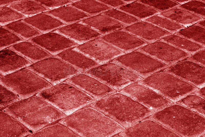 Cobble Stone Pavement in Red Tone. Stock Image - Image of background ...