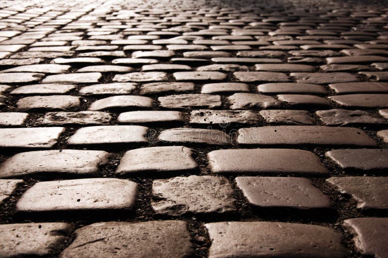 Cobble Stone road stock image. Image of boulevard, city - 21123937