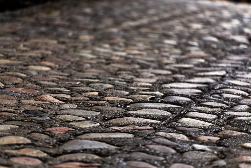 Cobble stone road path stock photo. Image of stone, road - 69577962