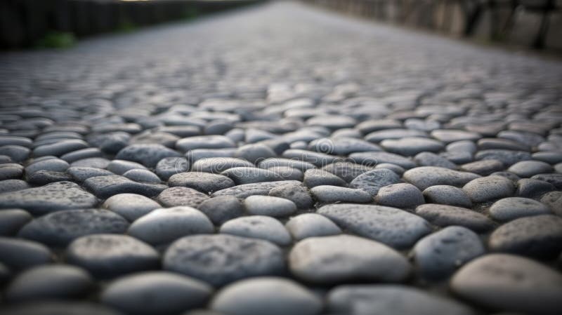 Cobble Stone Texture with a Shallow Depth of Field for Perspective ...