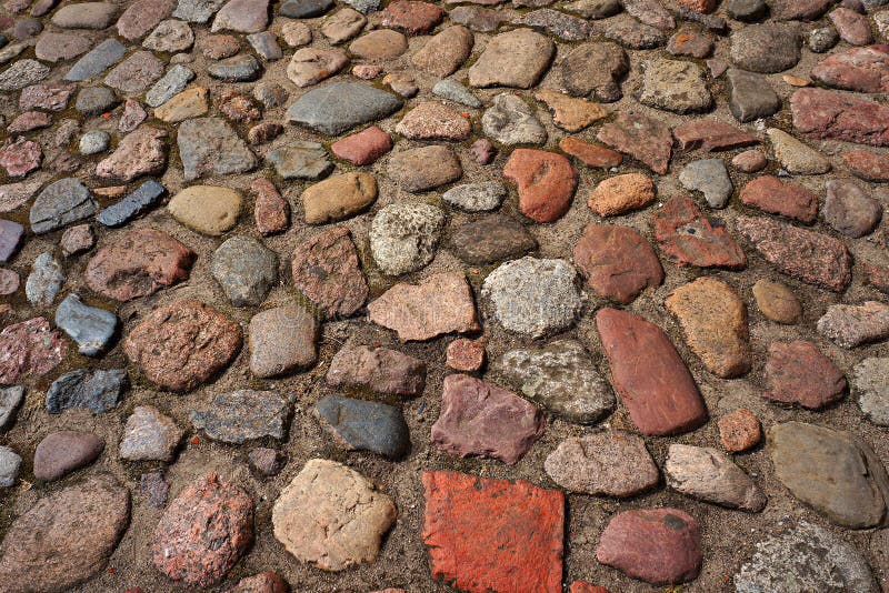 Medieval Cobble Stone Pavement Stock Image - Image of square, beaching ...