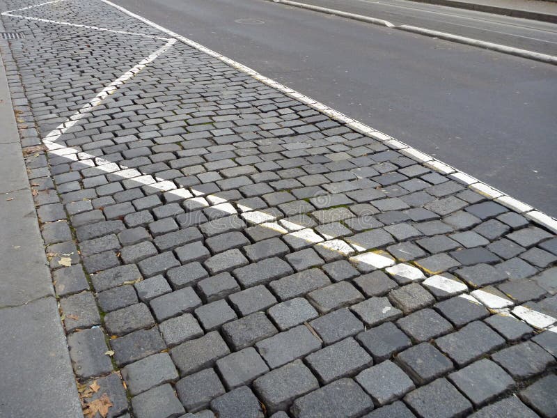 Cobble Stones Street Pattern in a City Stock Image - Image of floor ...