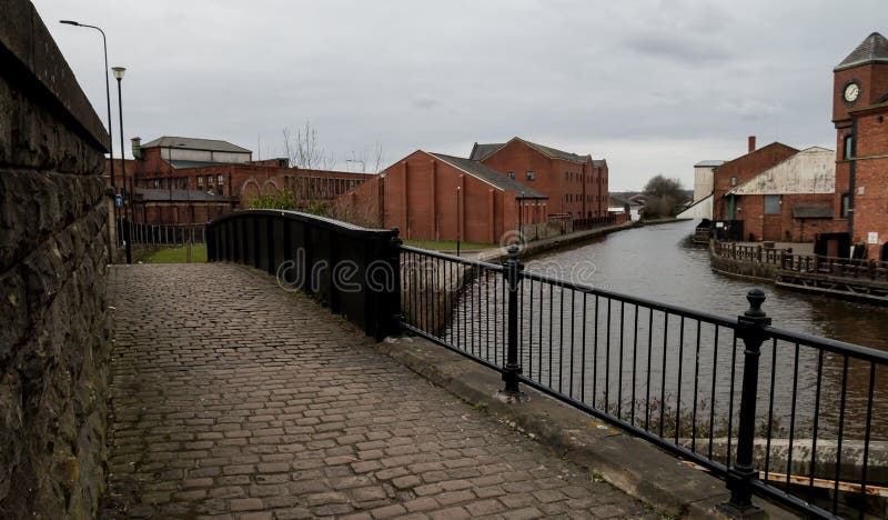 Cobbled Path Over the Bridge Stock Photo - Image of industrial ...