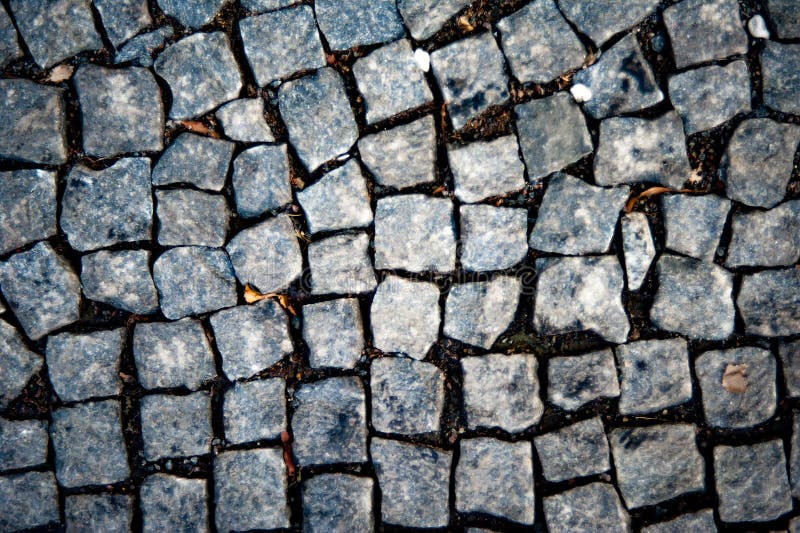 Cobbled Pavement Pattern Made of Granite Cubes. Stock Photo - Image of ...