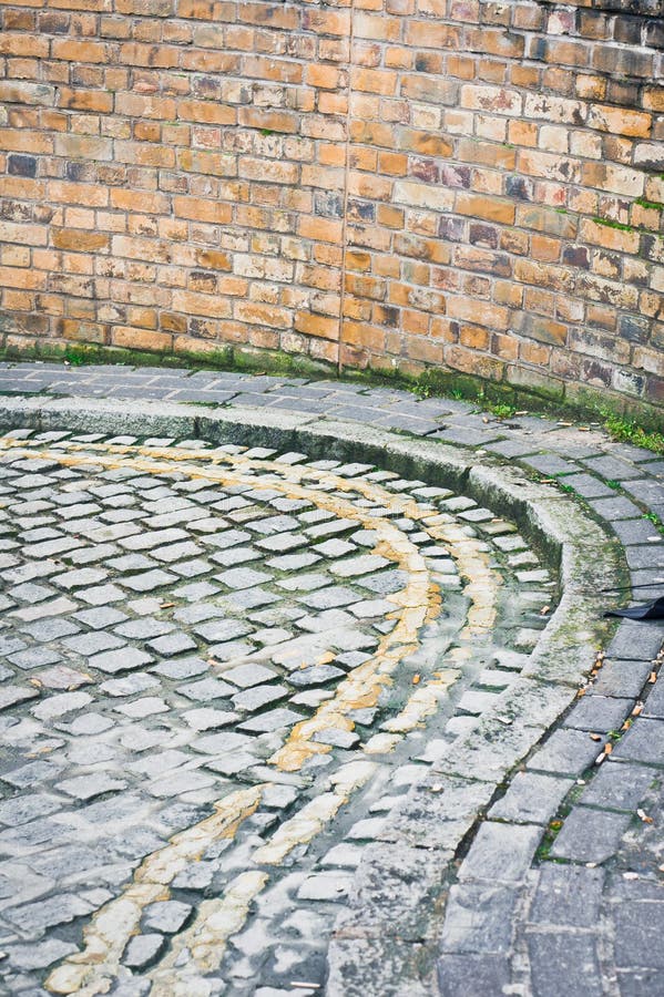 Cobbled street stock photo. Image of kerb, black, paving - 26711644