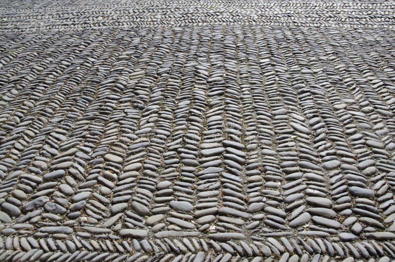 Cobbles in a yard. stock photo. Image of cobbles, road - 94795022