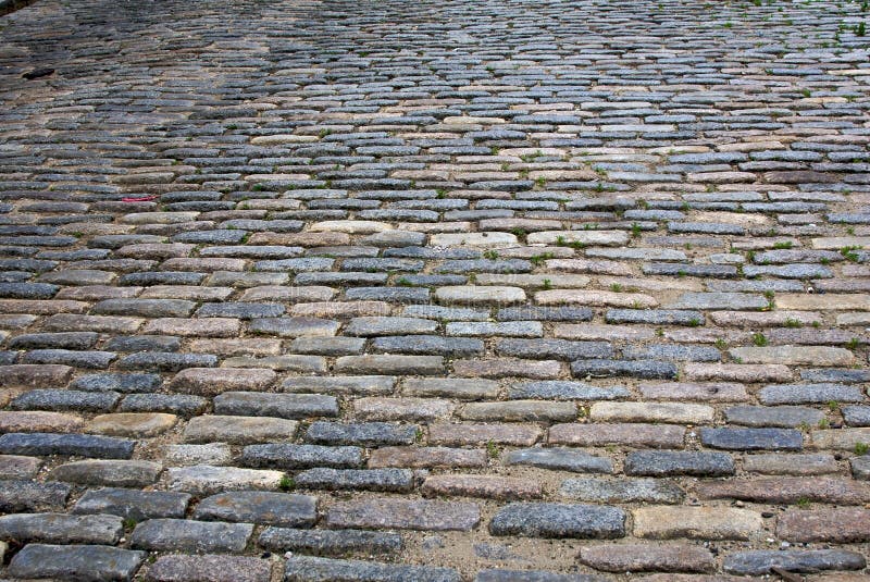 Cobblestone Street in Boston Stock Image - Image of steep, beacon: 3264237