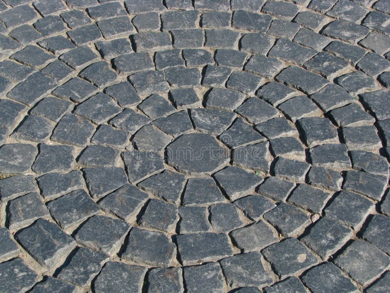 A Cobblestone Circular Texture Stock Photo - Image of shined, texture ...