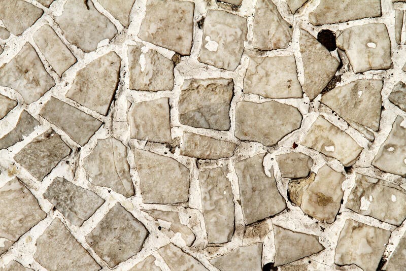 Marble Cobblestone Pavement with Curvature Stock Image - Image of ...