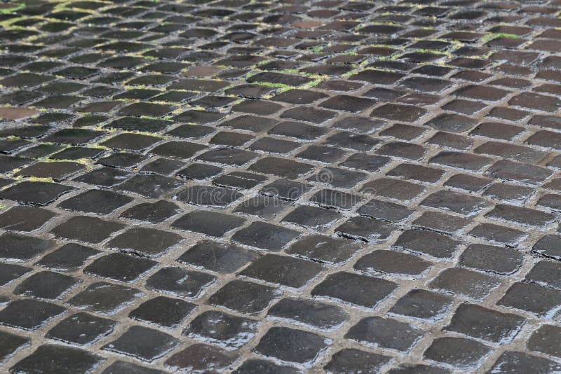 Cobblestone Ground in the Street Stock Image - Image of urban, receding ...