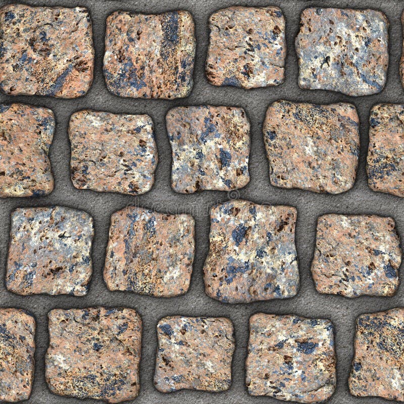 S021 Seamless Texture - Cobblestone Pavers Stock Illustration ...
