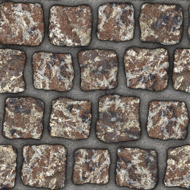 S024 Seamless Texture - Cobblestone Pavers Stock Illustration ...