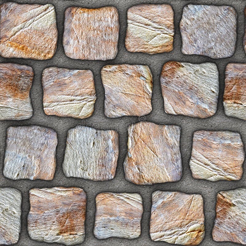 S036 Seamless Texture - Cobblestone Pavers Stock Image - Image of ...