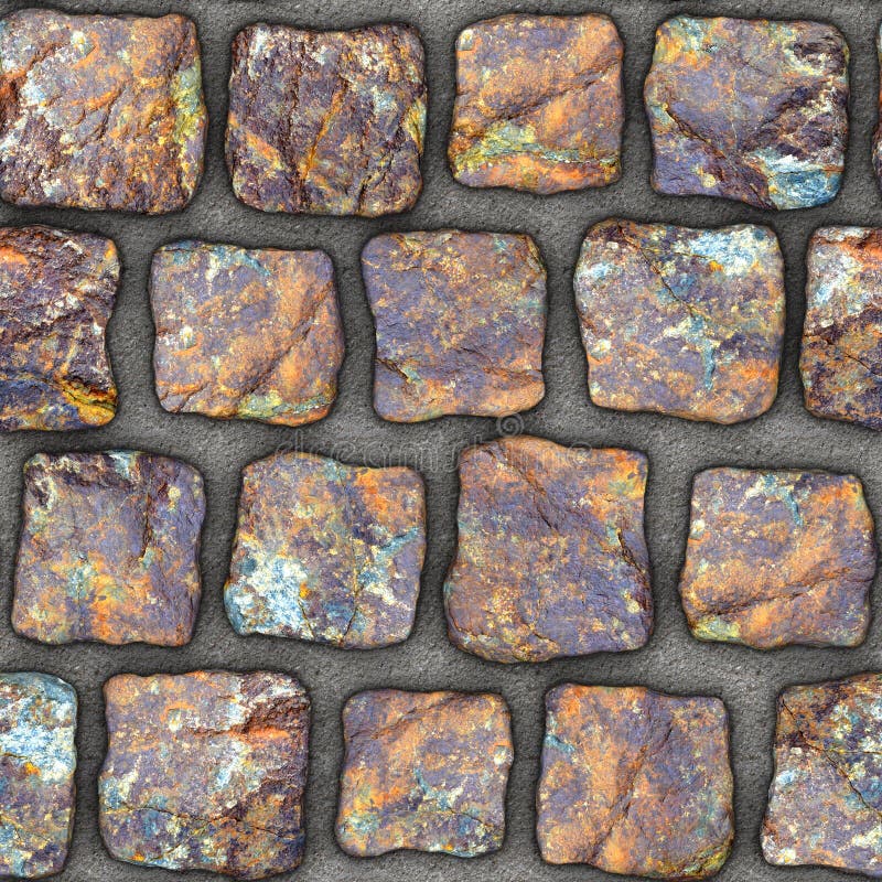 S043 Seamless Texture - Cobblestone Pavers Stock Image - Image of ...