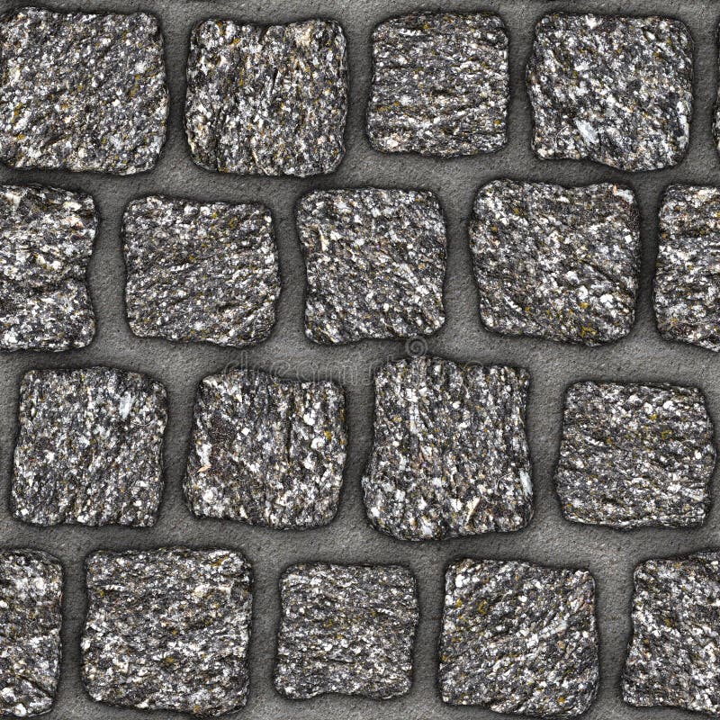 S080 Seamless Texture - Cobblestone Pavers Stock Illustration ...