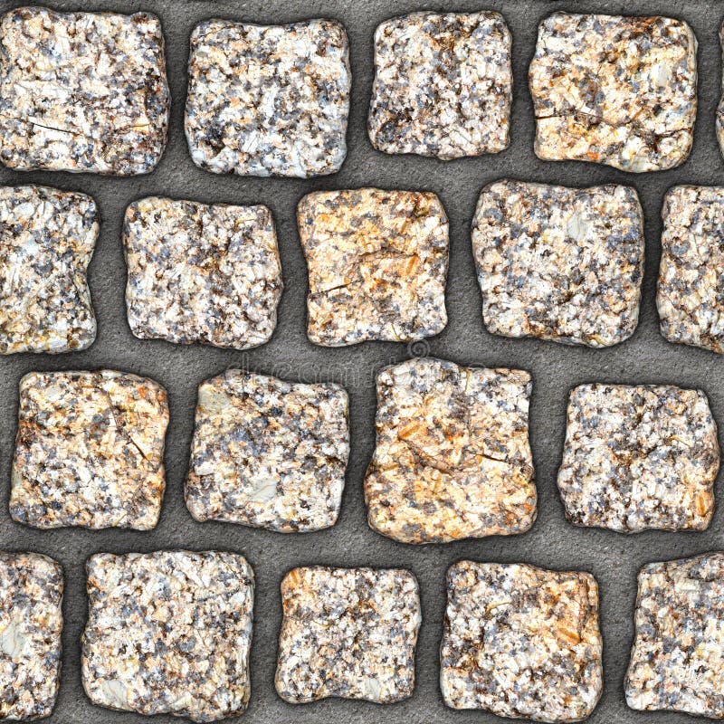 S083 Seamless Texture - Cobblestone Pavers Stock Illustration ...