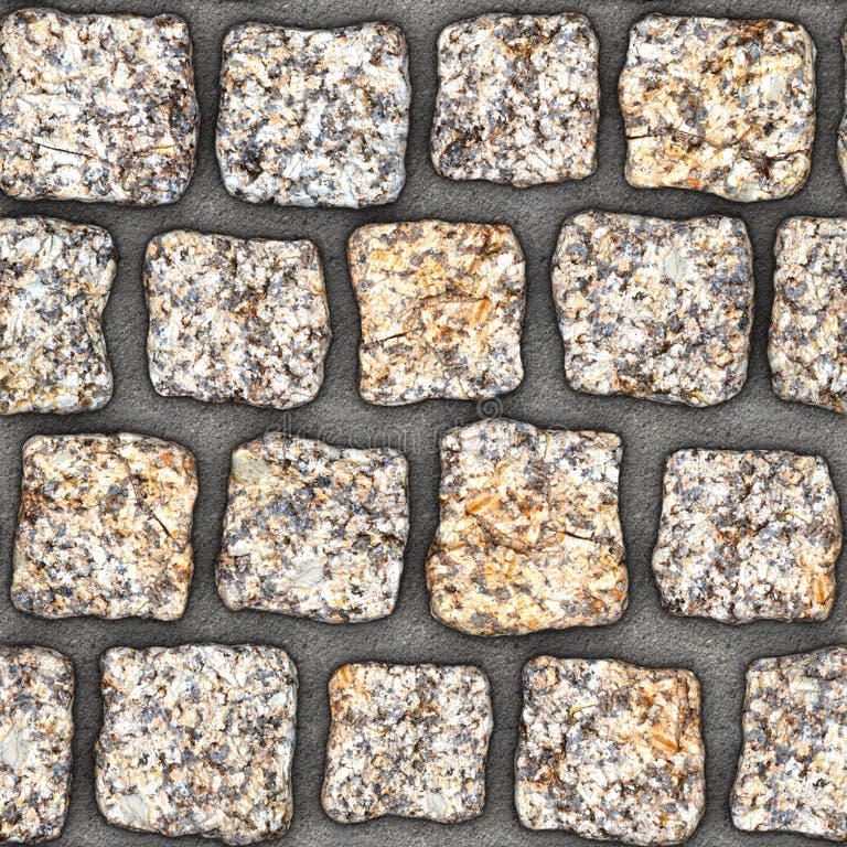 S083 Seamless Texture - Cobblestone Pavers Stock Illustration ...