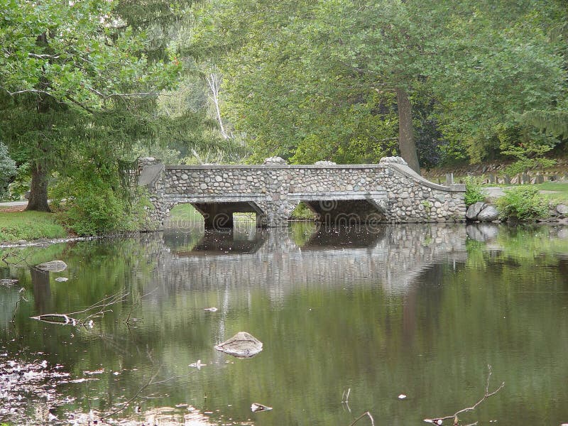 Cobblestone Park Bridge stock photo. Image of bridge, river - 16914