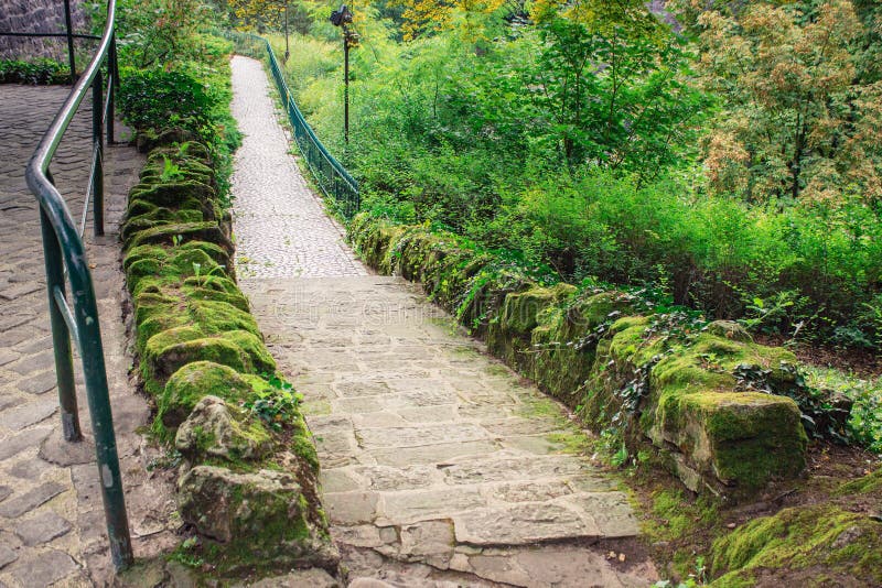 Cobblestone Path Park Luxembourg Stock Photos - Free & Royalty-Free ...
