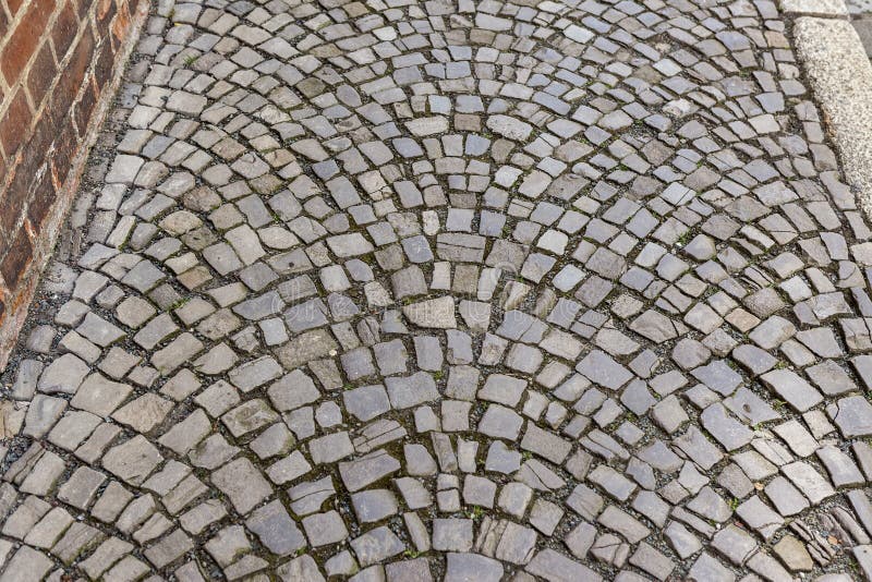 Cobblestone Path with Random Pattern Stock Image - Image of brick ...