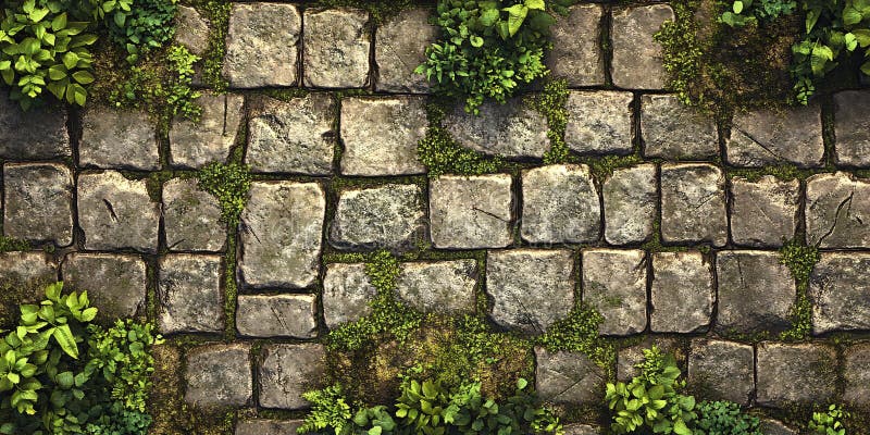 Cobblestone Path Texture Seamless Pattern with High Quality Image Stock ...