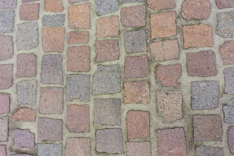 Cobblestone Path Way with Different Stone Colours Stock Image - Image ...